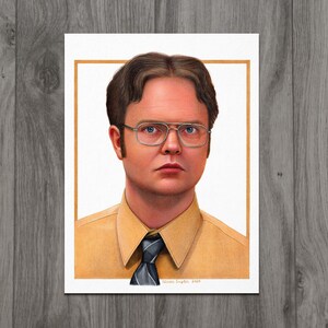 Dwight Schrute Drawing Art Print - the Office TV Show Character - Fine ...