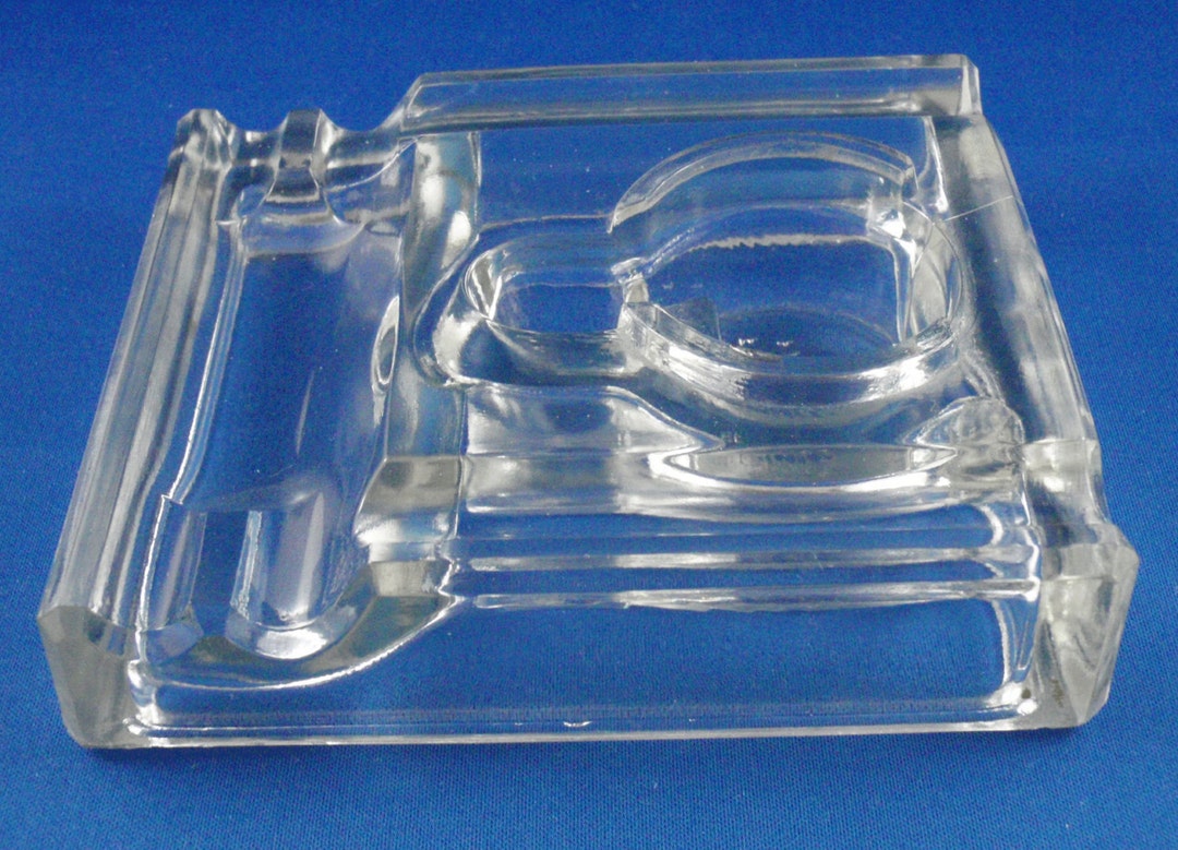 SALE Antique Pressed Glass Inkstand Inkwell, Frank A. Weeks Paragon No ...