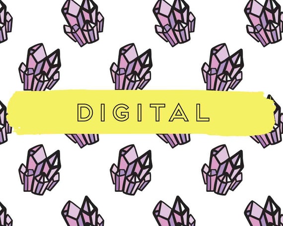 Pastel Purple Crystal Digital Printable Paper Vellum for | Etsy