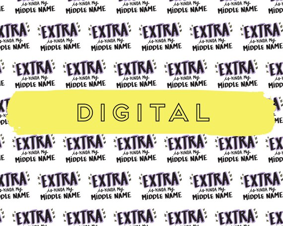 Extra is My Middle Name Printable Vellum Paper for Ring | Etsy