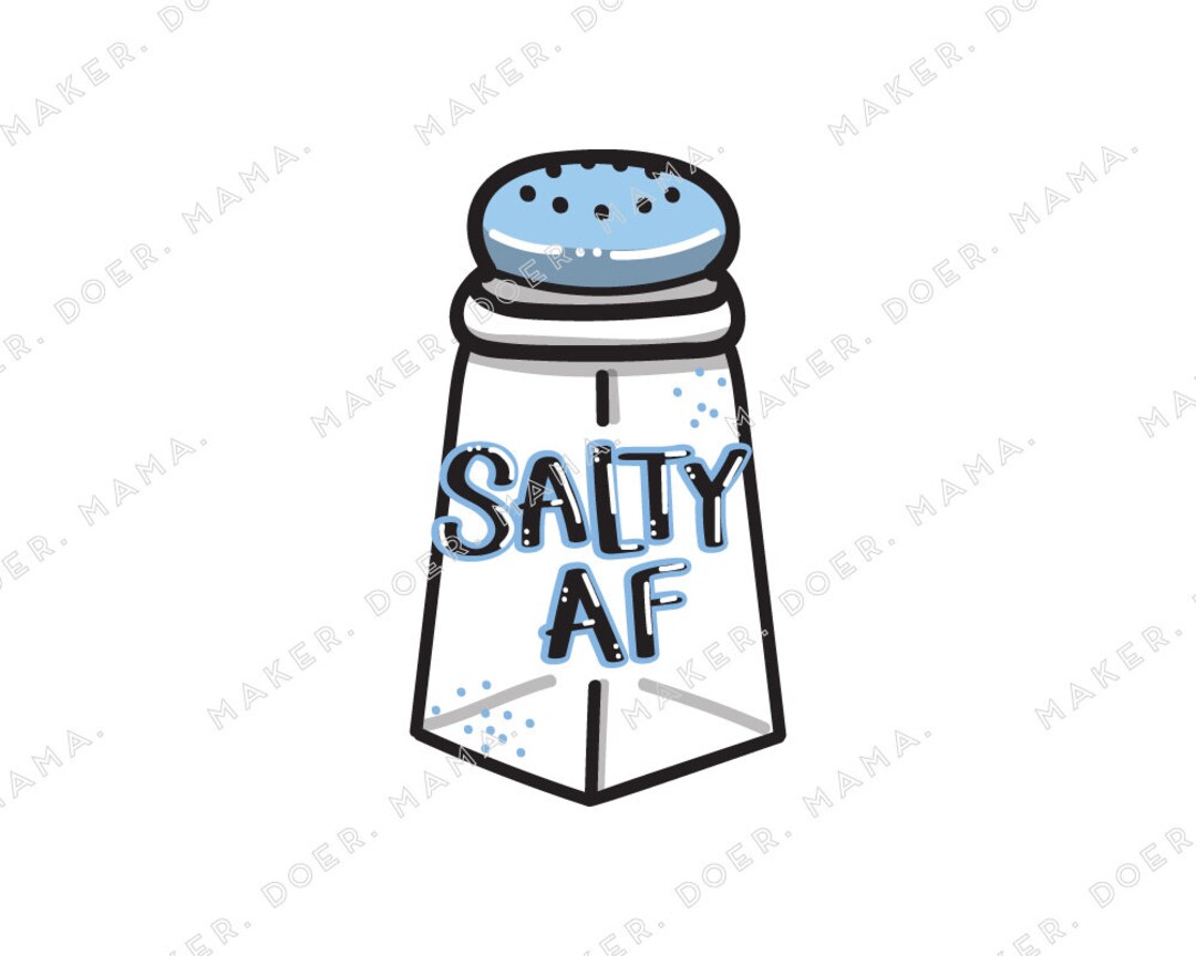 Salty AF Snarky Digital Die Cut Sticker Printable for Ring Planners ...