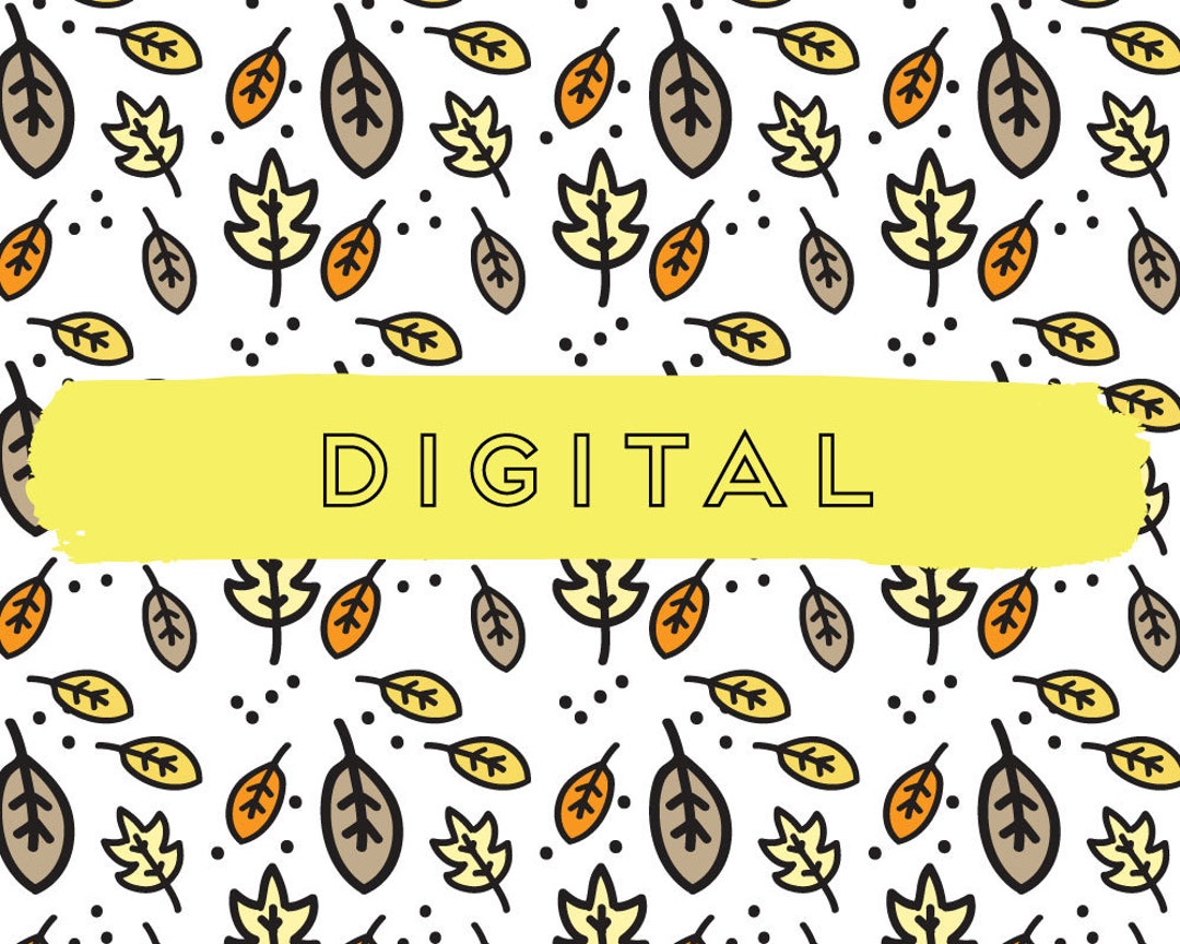Fall Leaves Digital Printable Vellum Acetate Paper Design for Ring ...