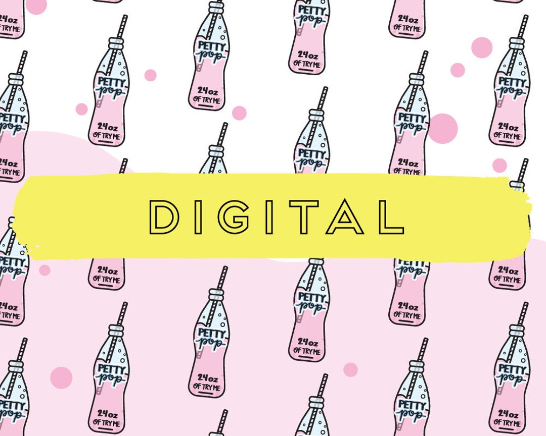 Petty Pop Digital Printable Paper for Vellum Acetate Planner Dashboards ...