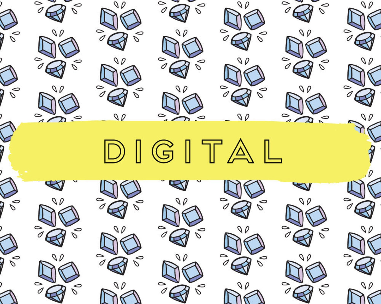 Diamond Gems Digital Printable Paper Pack for Vellum or Acetate, Ring ...