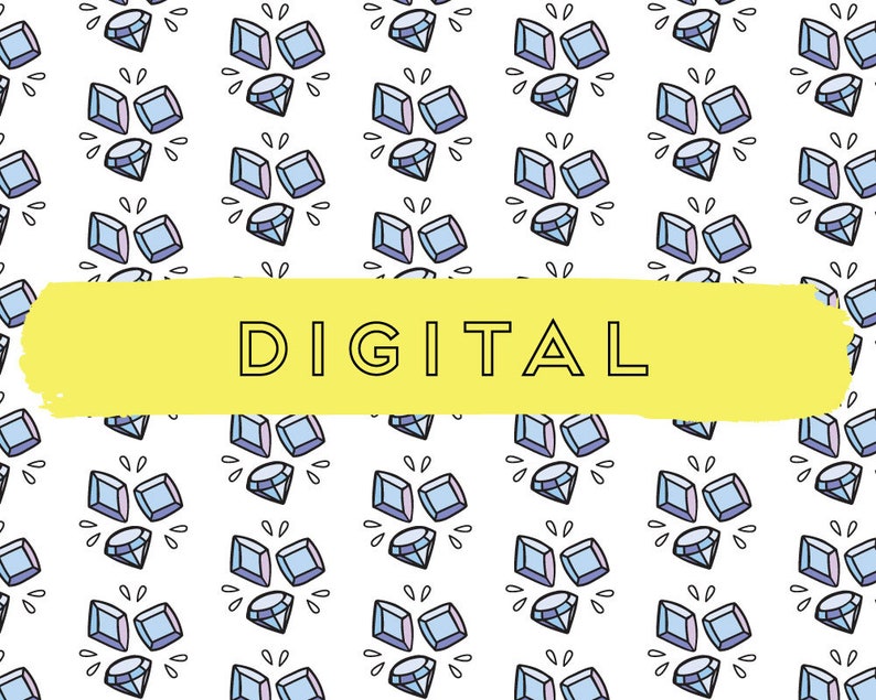 Diamond Gems Digital Printable Paper Pack for Vellum or Acetate, Ring ...