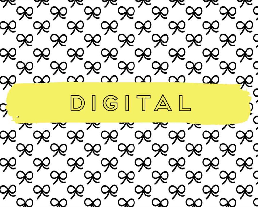 Black Bow Digital Printable Vellum Paper for Planners - Etsy