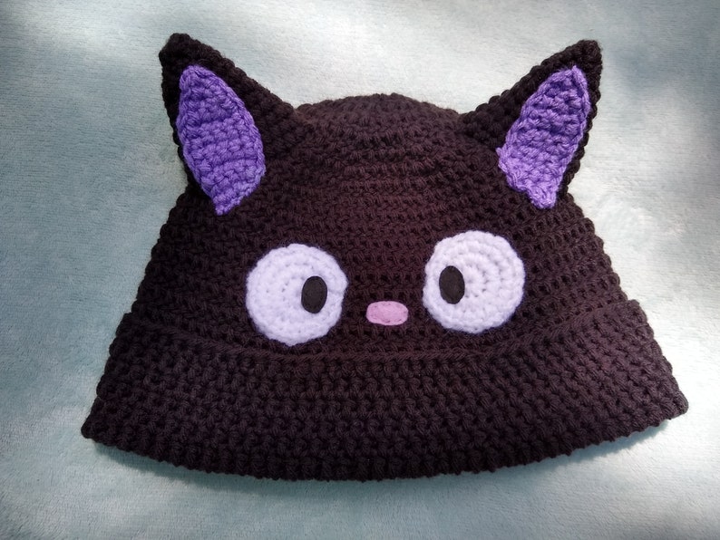 Crocheted Jiji Cat Inspired Beanie/hat From Kiki's - Etsy