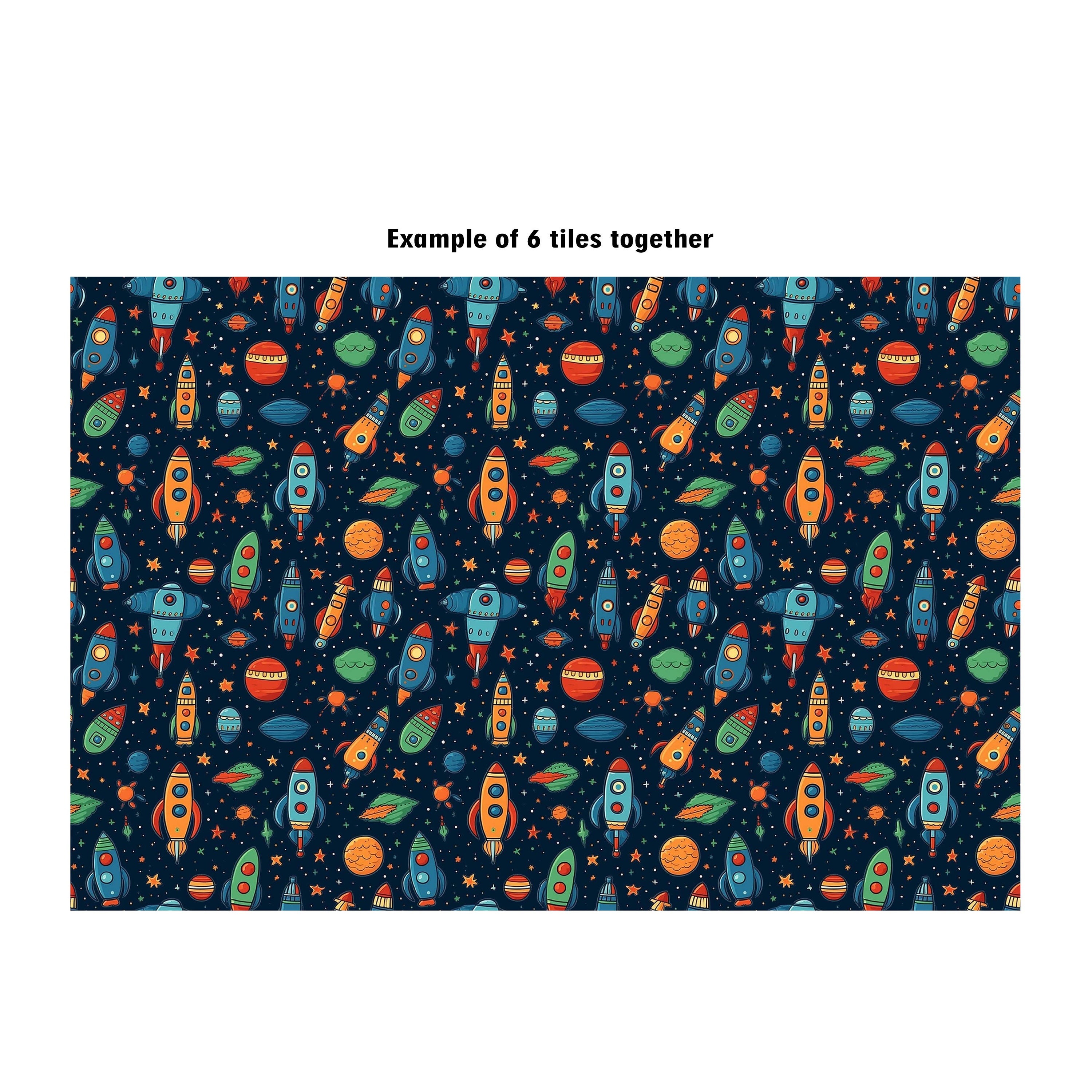 Whimsical Outer Space Seamless Pattern PNG Digital Download - Etsy