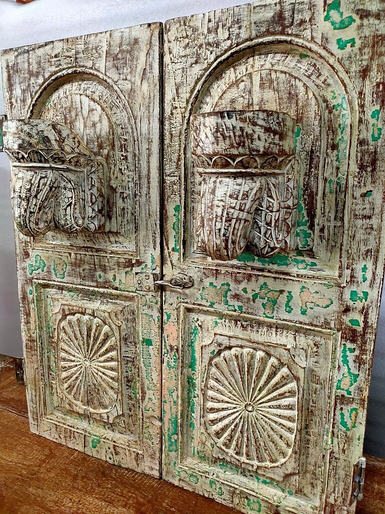 Old Whitewash Finish Statue Holder Unique Wall Hanging Candle - Etsy