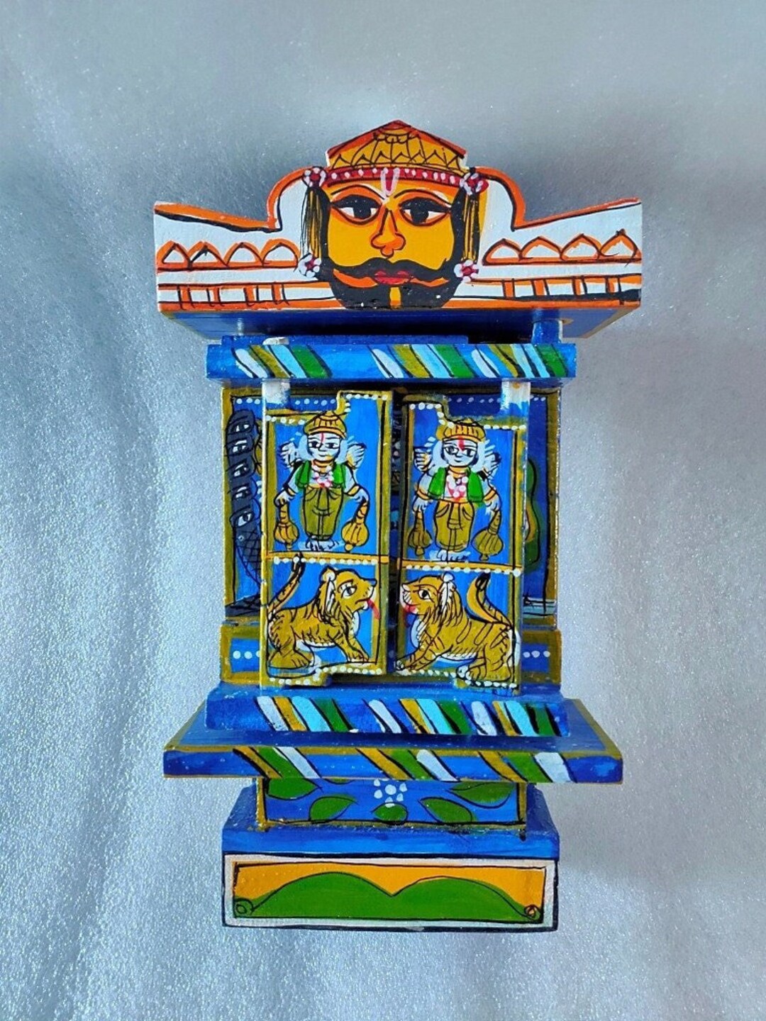 Wooden Blue Painted Kawad Wooden Indian Religious Temple Kawad - Etsy