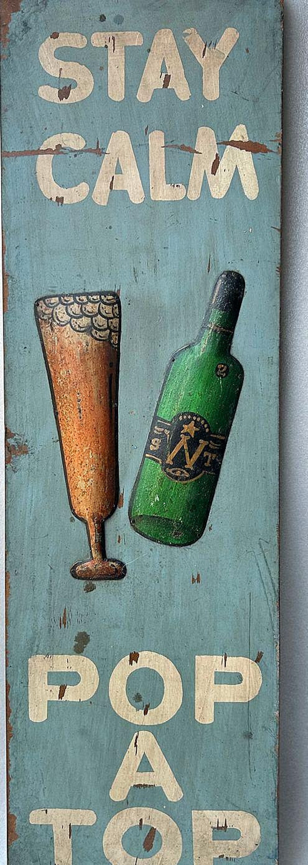 Antique Hard Board Hand Painted Restaurant Big Sign Board Metal Glass ...