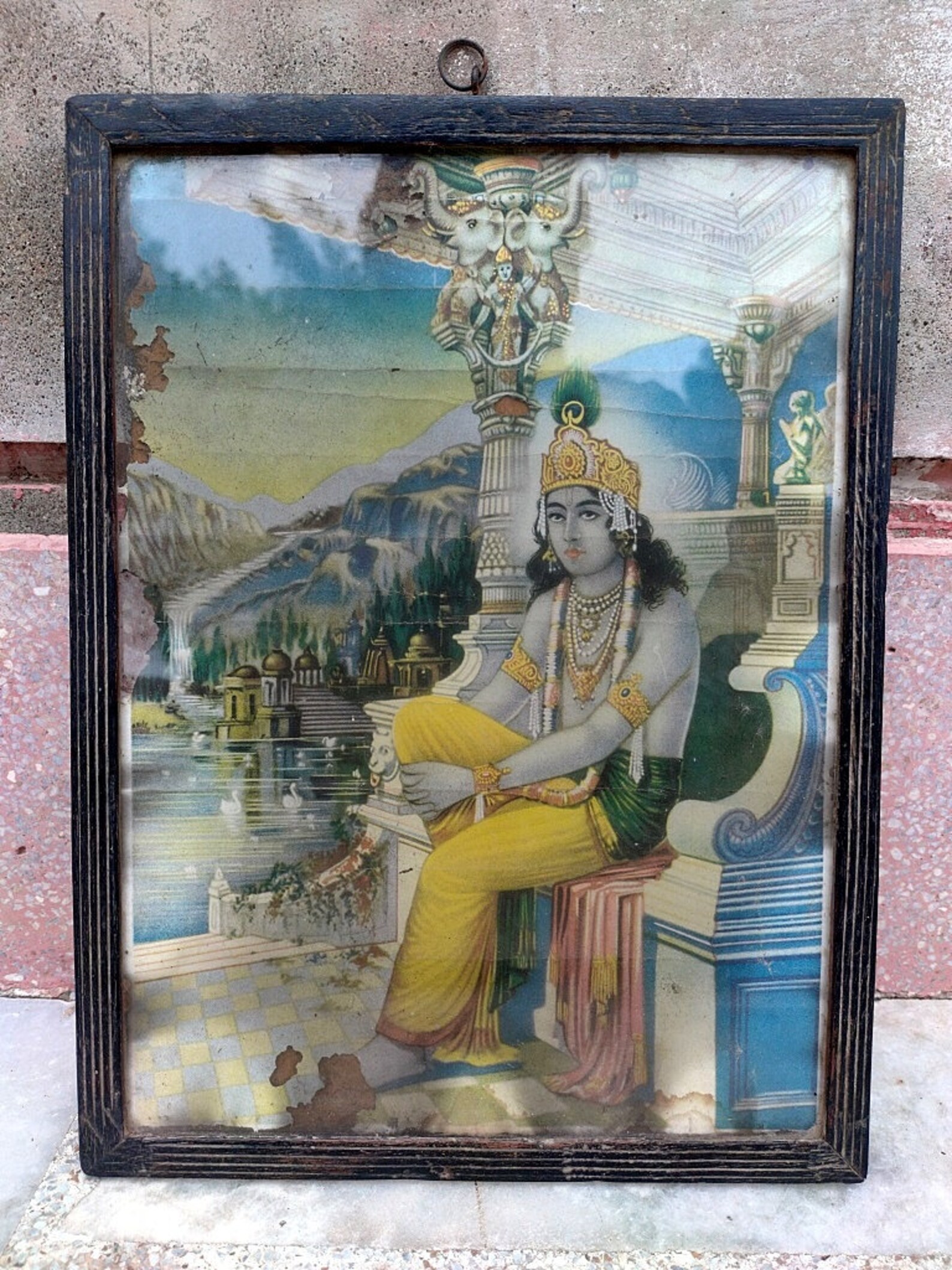 Antique Original Hindu God Shiva Litho Print Old Hindu God | Etsy