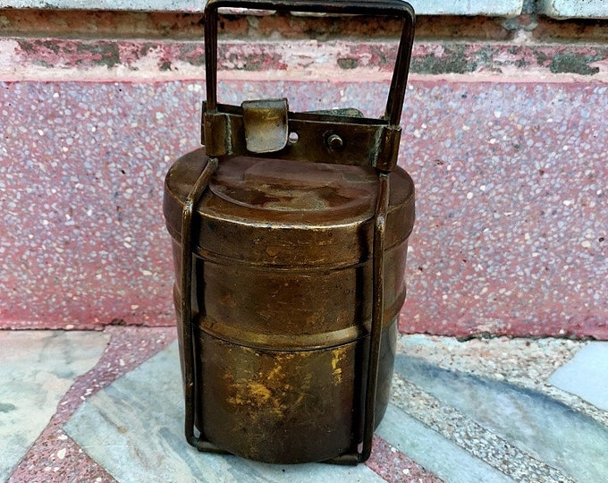 Vintage Brass Lunch Box/ Brass Tiffin Box/ Brass Lunch Box/ - Etsy