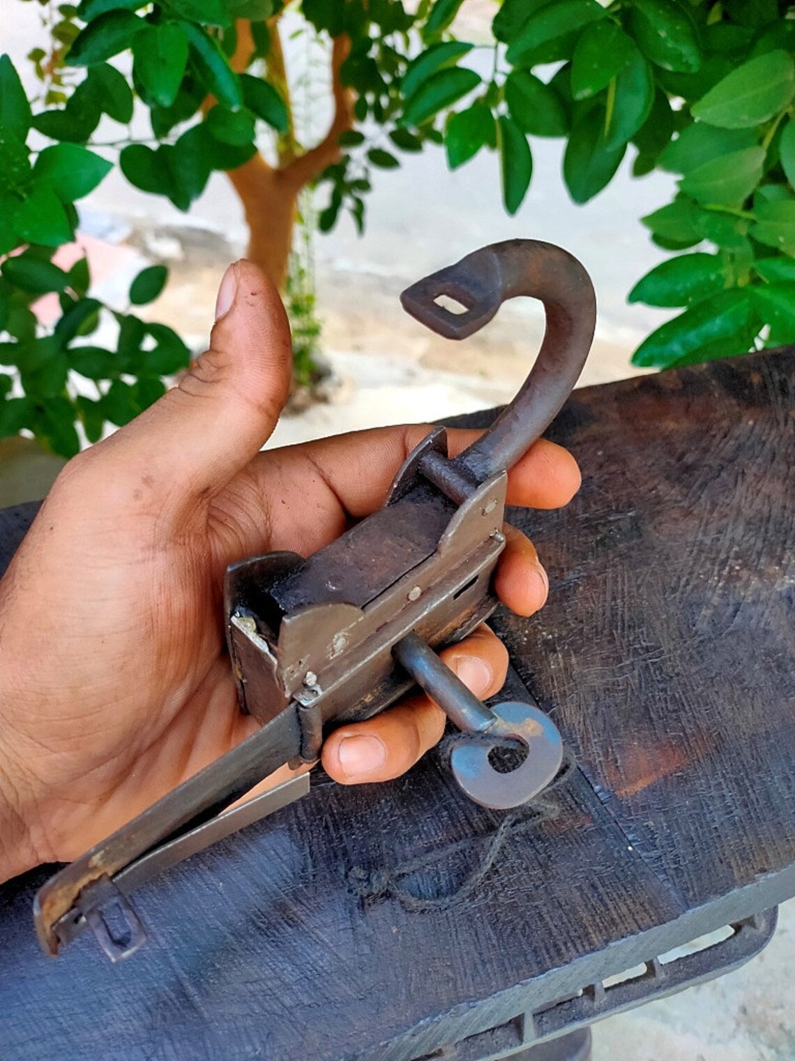 Antique Iron Puzzle Padlock Unique Shape Lock Tricky System | Etsy