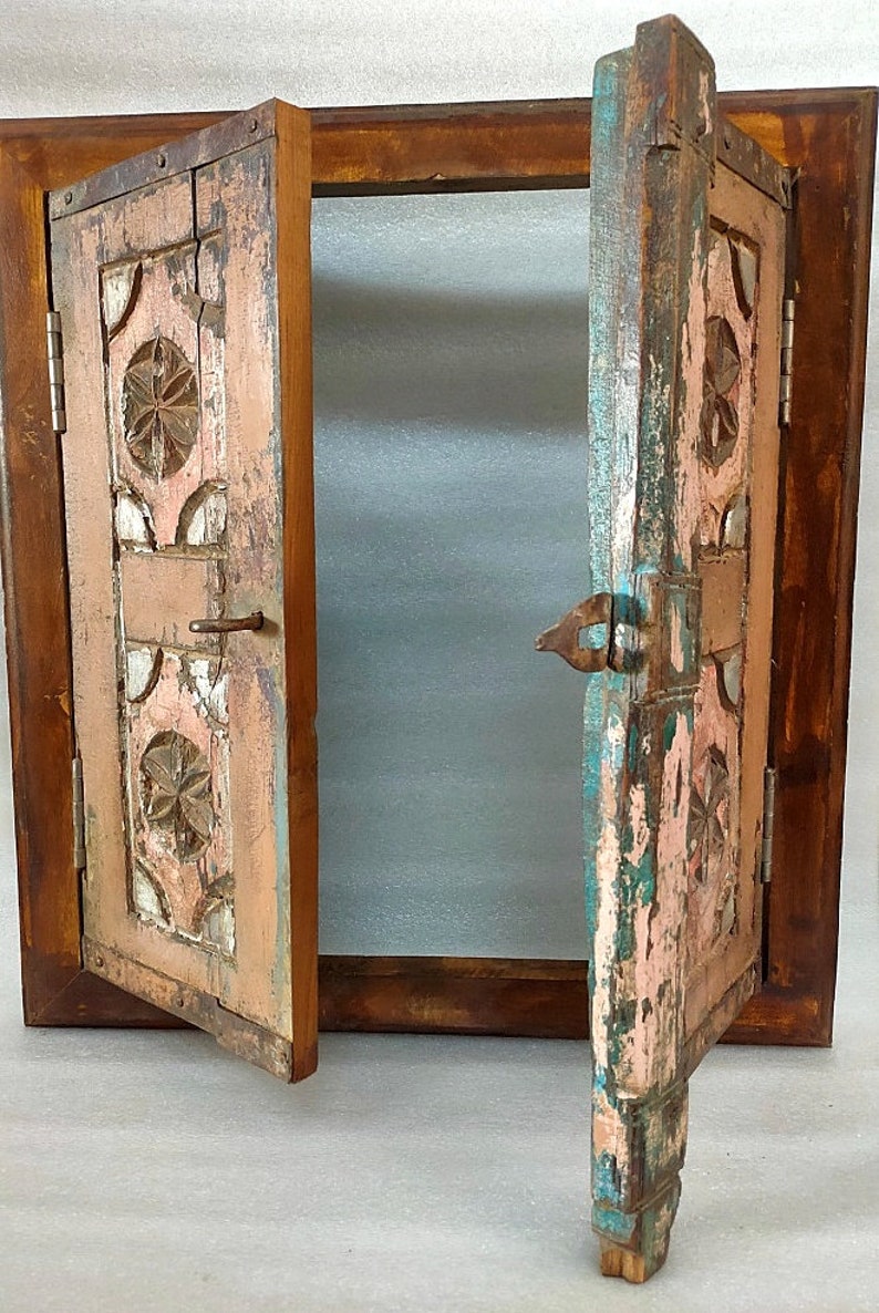 Wooden Hand Floral Carved Window Door Framed Wooden Floral Work Window ...