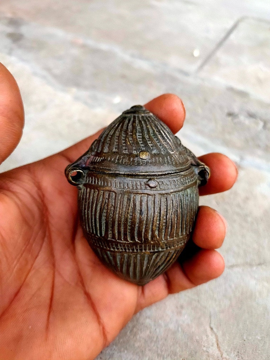Antique Brass Tobacco Pot Lime Box Hand Crafted Unique Lime | Etsy
