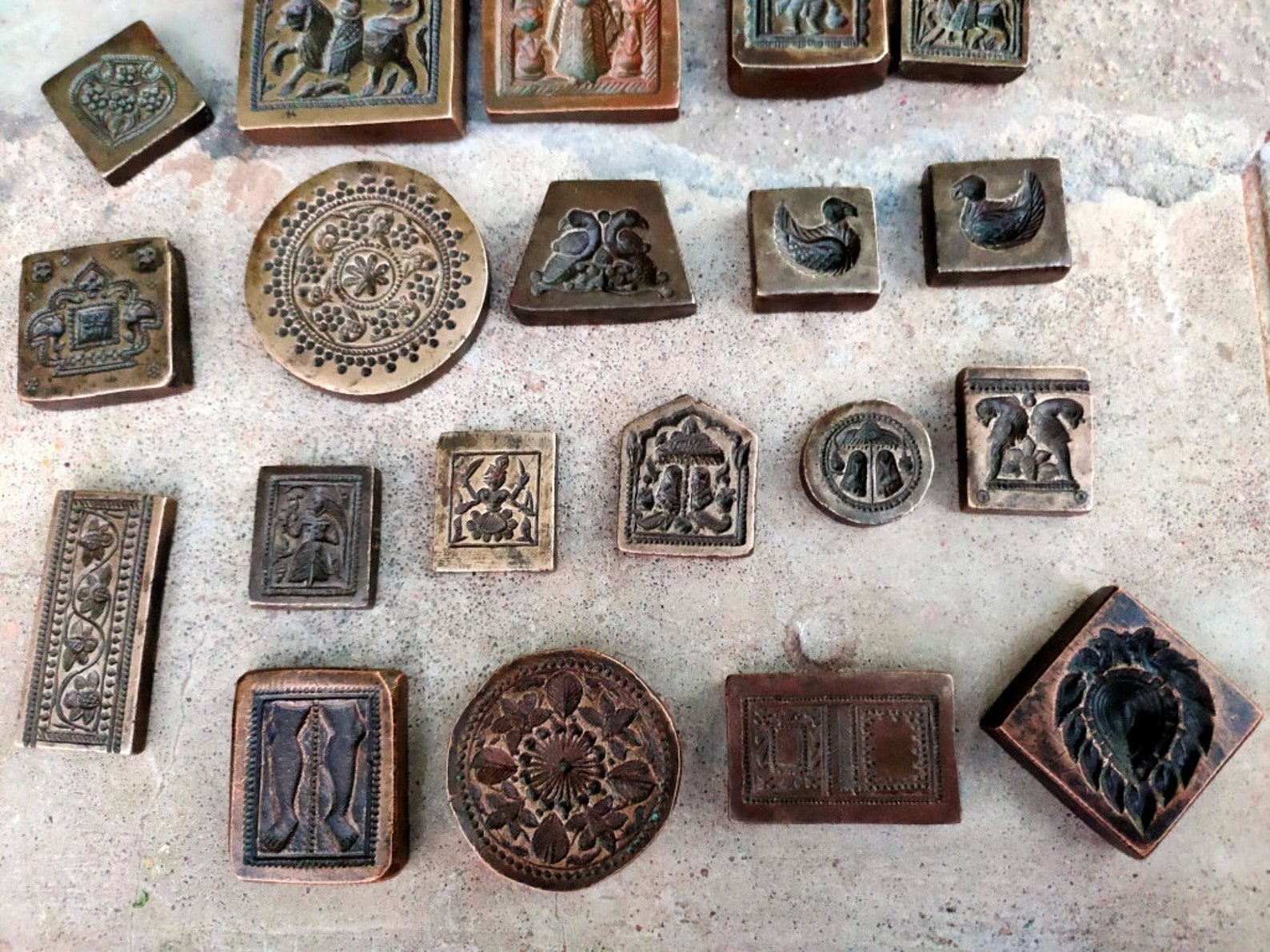 Antique Bronze Mold Hindu God Bronze Mold Hindu Goddess Mold Flower ...