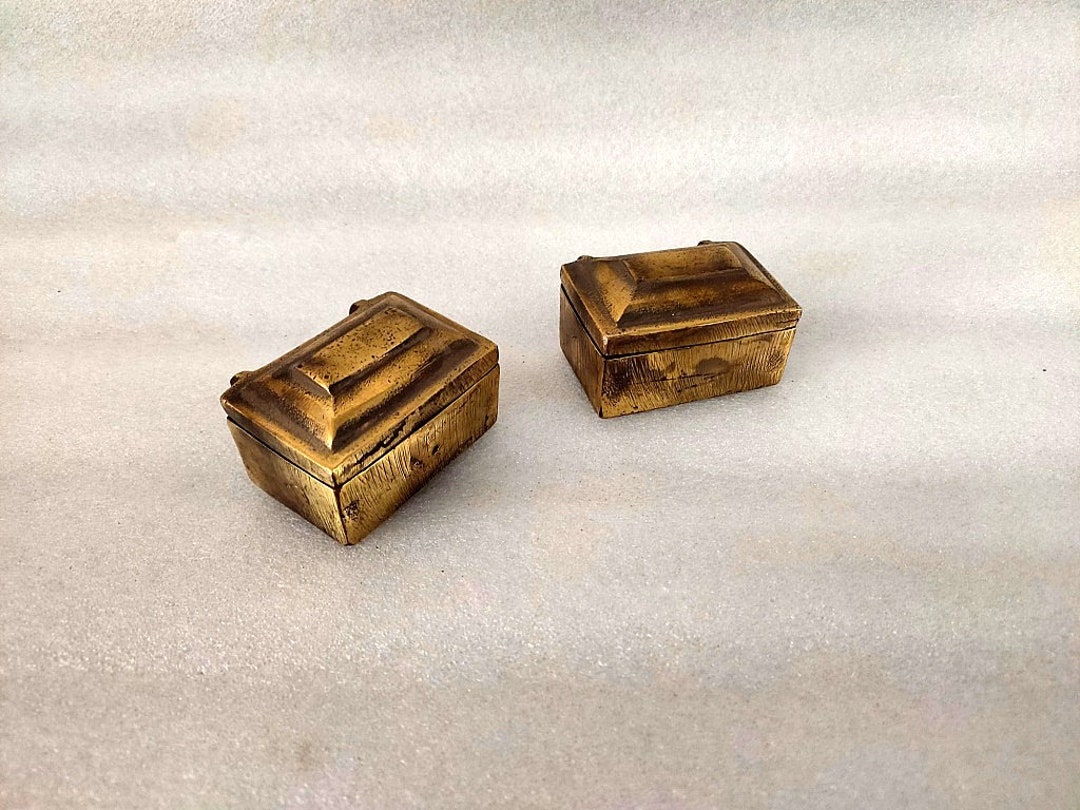Antique Look Brass Box Old Snuff Box Unique Victorian Betel Nut Box ...