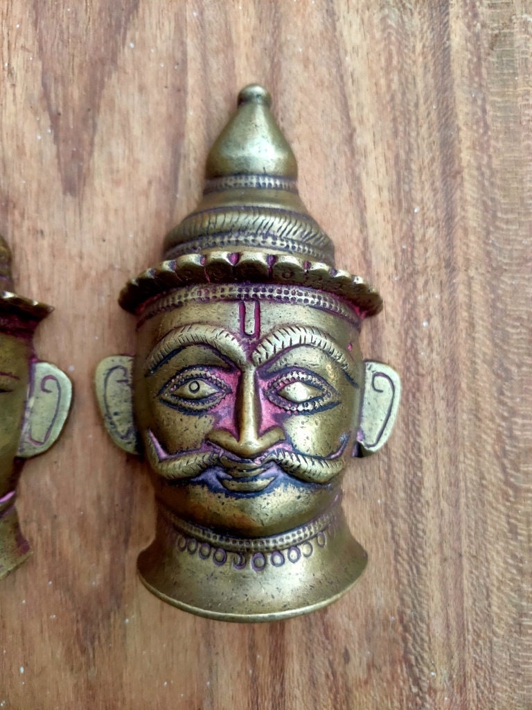 Antique Brass Shiva Parvati Face Statue Mukhalinga Mukhalingam - Etsy