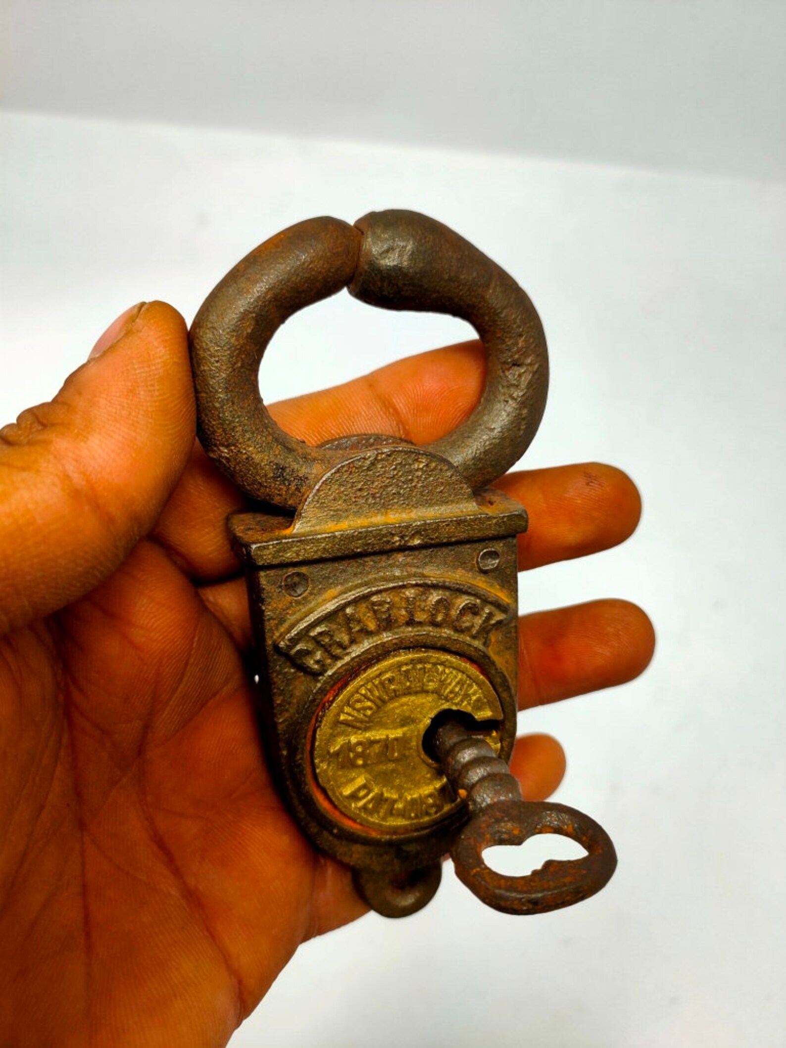 Iron Crab Lock 1870 Antique Look Iron Padlock Unique Shape - Etsy