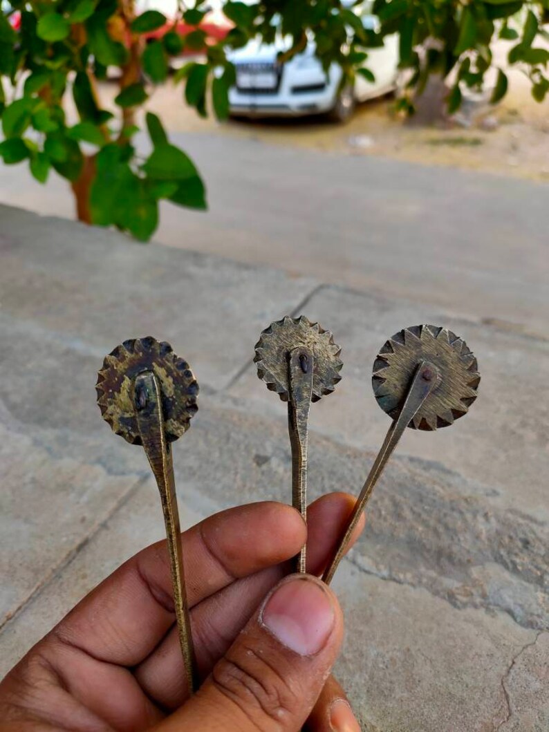 Antique Brass Spoon Vegetable Spoon With Cutter Spoon Old - Etsy