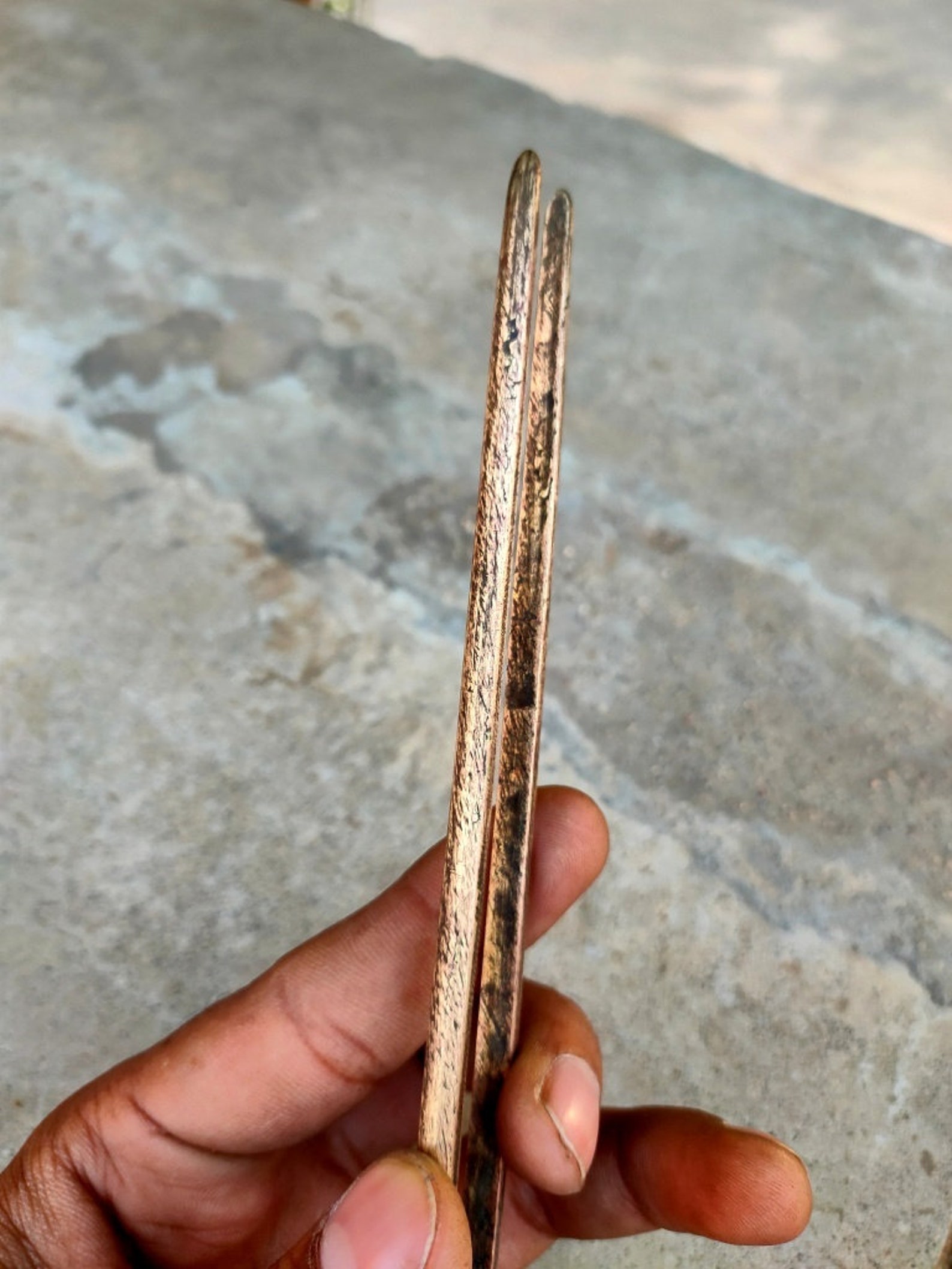 Antique Brass Tongs Old Hand Forged Tongs Indian Kitchenware Tweezers ...