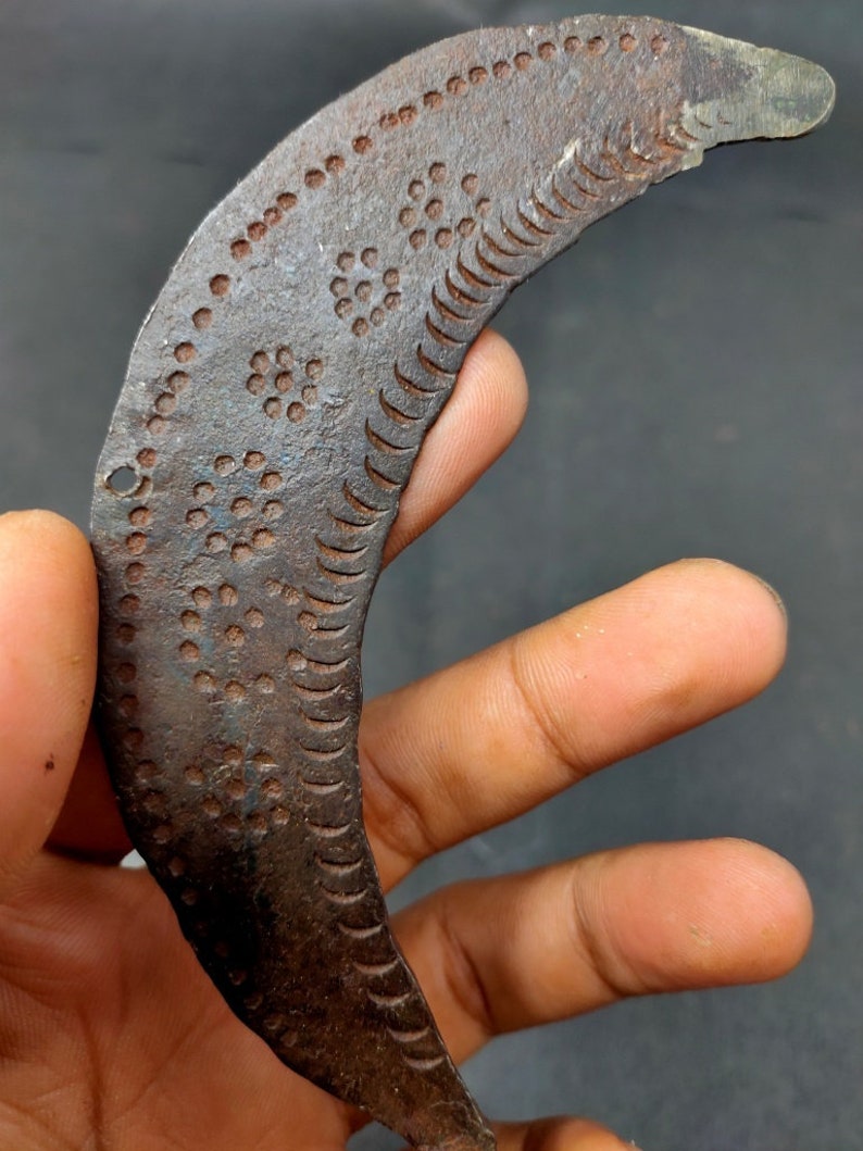 Antique Iron Knife Katar Hand Engraved Unique Weapon Old 2 Pc Indian ...