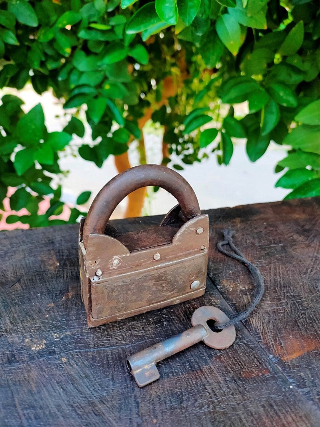 Antique Iron Puzzle Padlock Unique Shape Lock Tricky System - Etsy