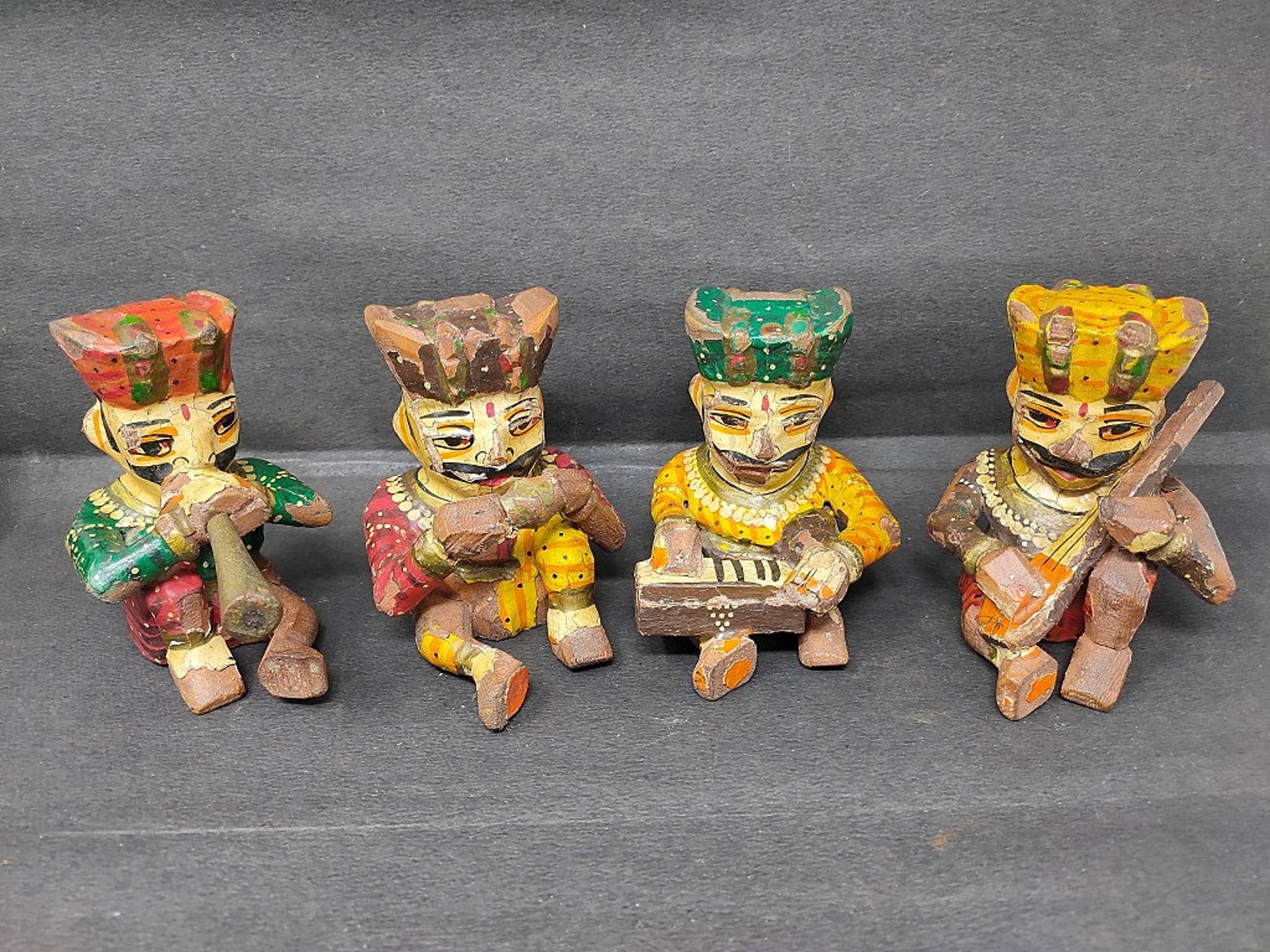 Vintage Wooden Musicians Figure Hand Crafted Musicians Statue - Etsy