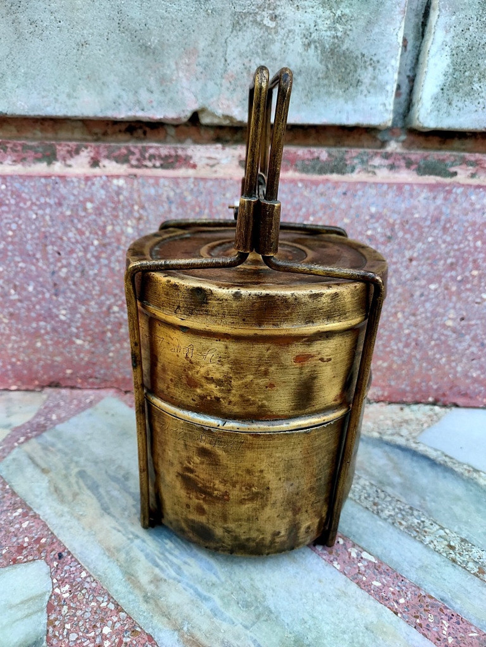 Old Brass Lunch Box/ Brass Tiffin Box/ Brass Lunch Box/ Brass - Etsy