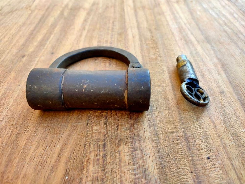 Antique Original Barrel Shape Iron Padlocks / Old Iron Big - Etsy