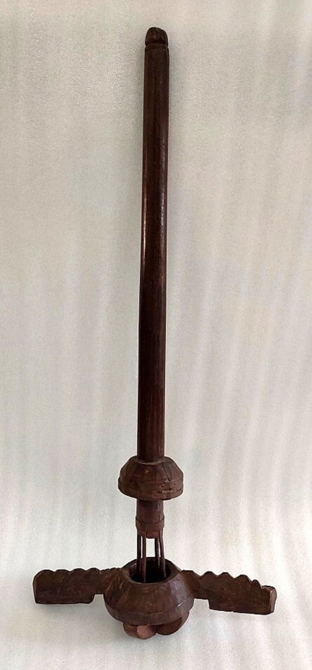 Antique Wooden Butter Maker Old Hand Carved Hand Butter Maker Indian ...