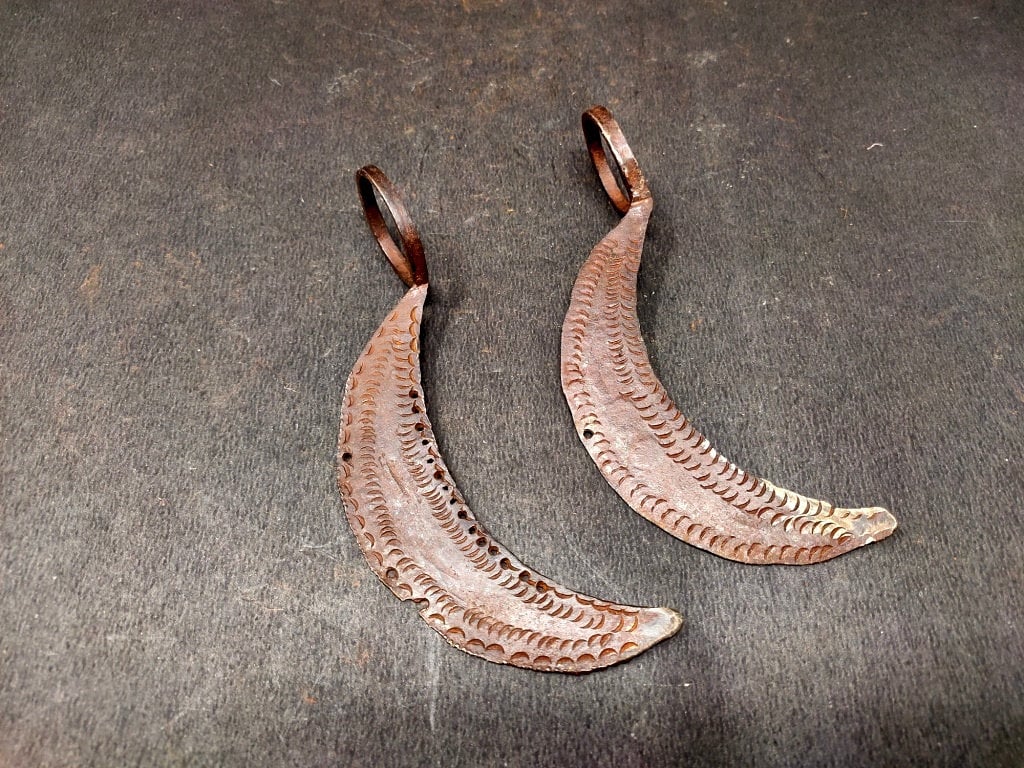 Antique Iron Knife Katar Hand Engraved Unique Weapon Old 2 Pc Indian ...