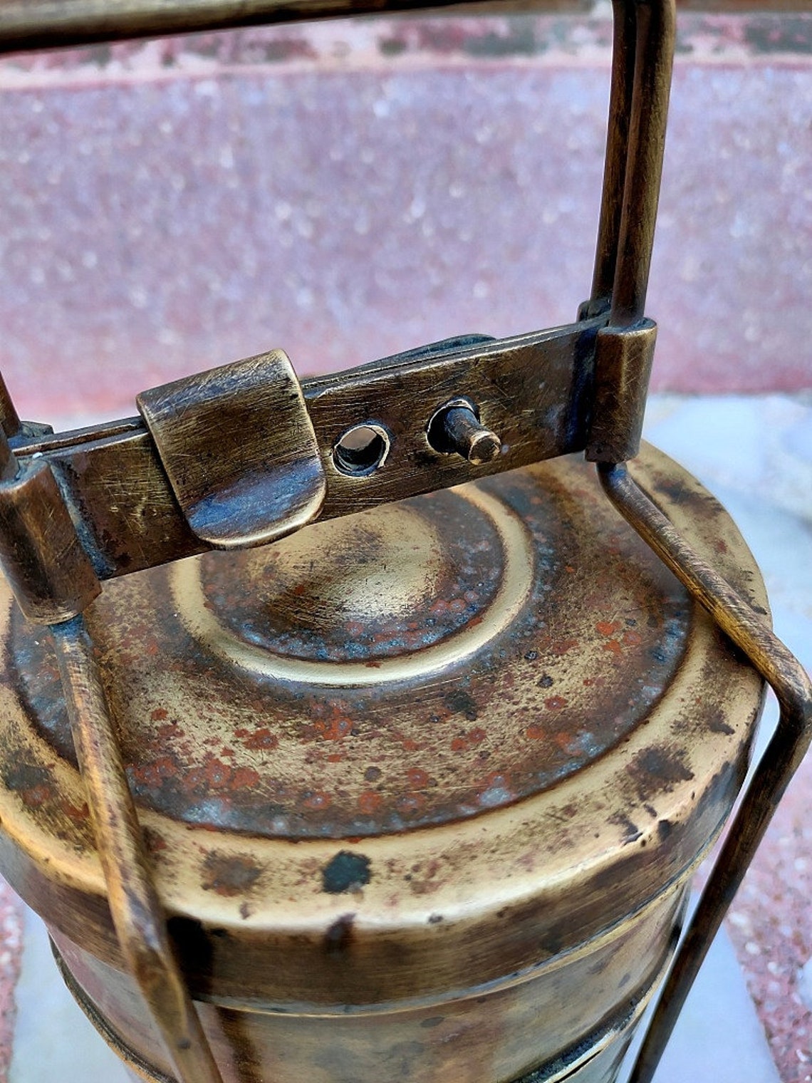 Old brass Lunch box/ brass tiffin box/ brass lunch box/ brass | Etsy