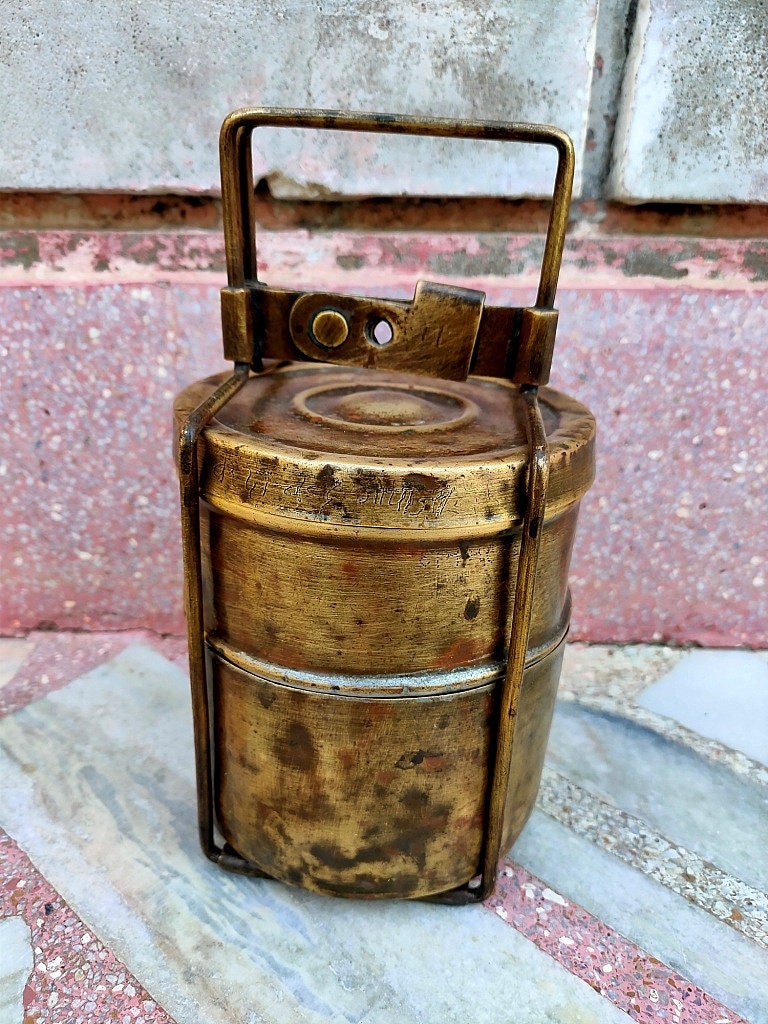 Old Brass Lunch Box/ Brass Tiffin Box/ Brass Lunch Box/ Brass - Etsy