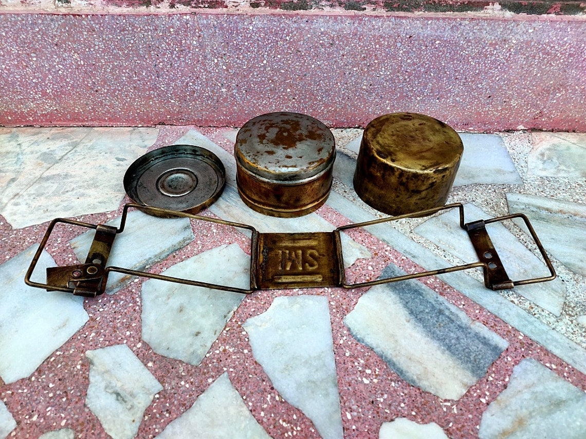 Old brass Lunch box/ brass tiffin box/ brass lunch box/ brass | Etsy