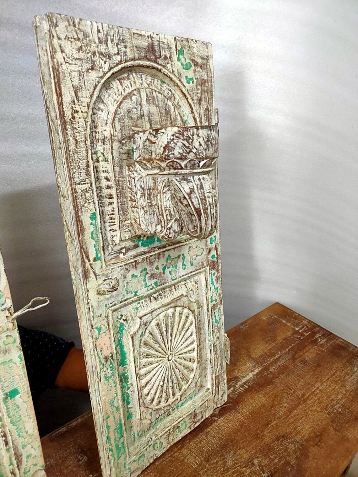 Old Whitewash Finish Statue Holder Unique Wall Hanging Candle - Etsy