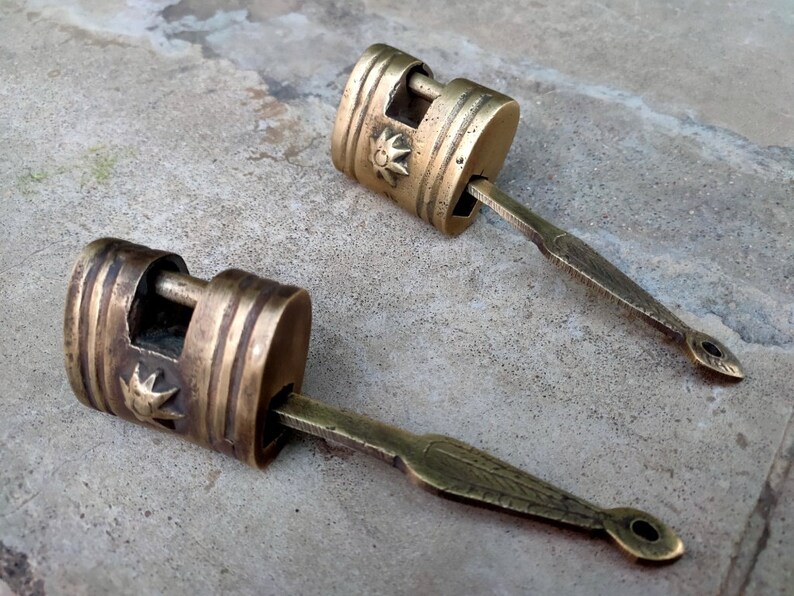 Old Brass Handcrafted Small Padlock /penny Padlocks/ Brass - Etsy