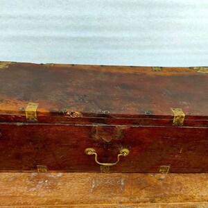 Vintage Wooden Merchant Box Hand Made Antique Original Money Box Teak ...