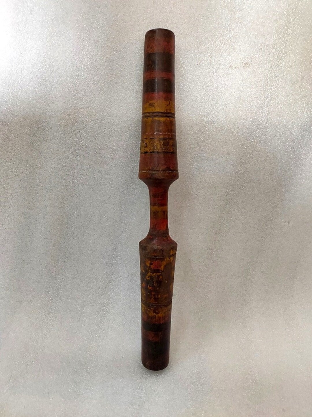 Antique Wooden Painted Pestle Old Indian Hand Made Oil Painted ...