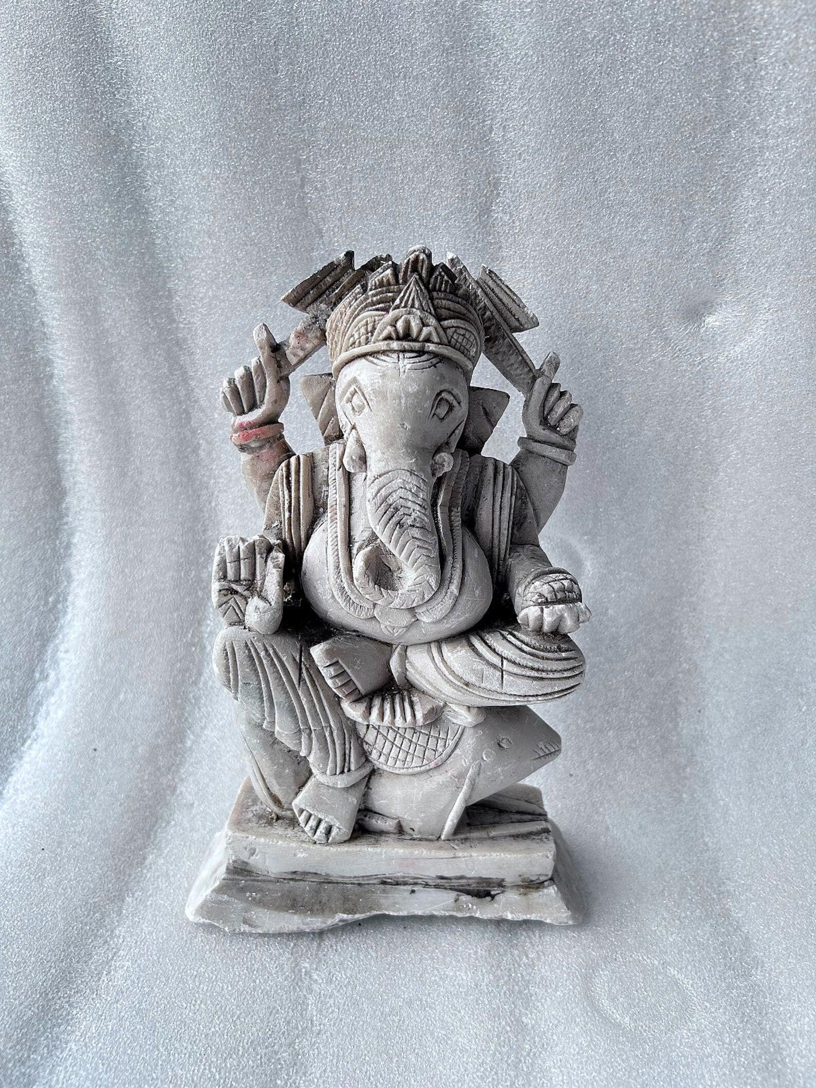 Antique Fine Italian Marble Hindu God Ganesha Statue Old Unique Stone ...