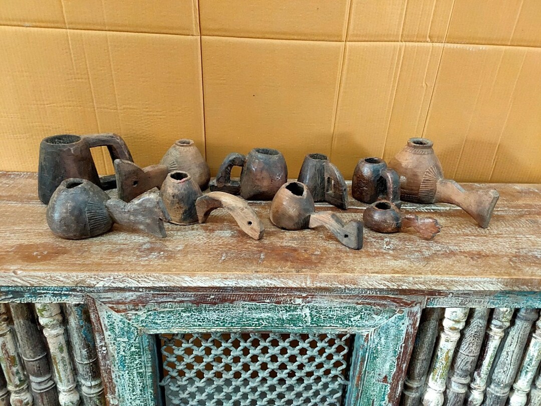 Antique Wooden Tribal Mug Cup Old Unique Art Himalayan Cup Oil Pot ...