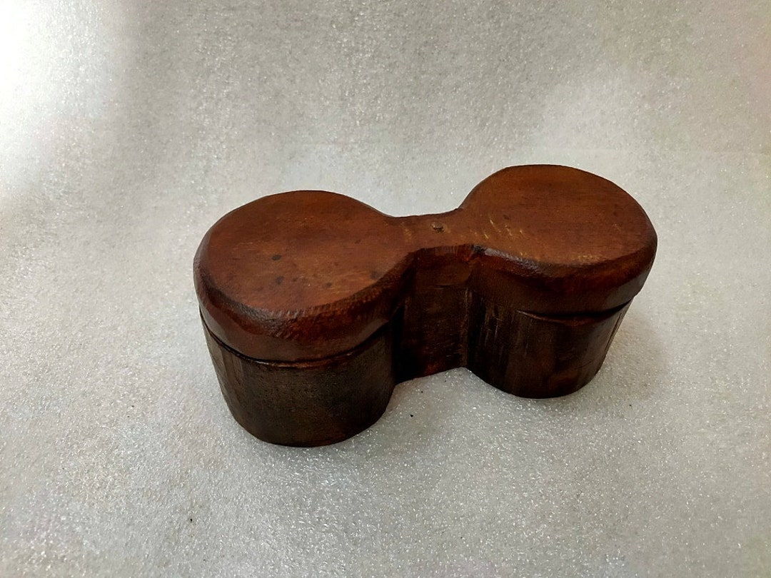 Vintage Indian Wooden Tikka Box Old Hand Carved Kumkum Tikka Box ...