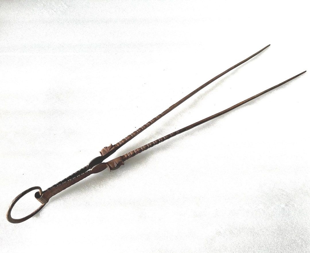 Ancient Iron Tongs Old Hand Forged Tongs Indian Kitchenware Tweezers ...