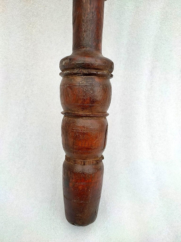 Antique Wooden Spice Pestle Old Hand Carved Big Mortar Stick - Etsy