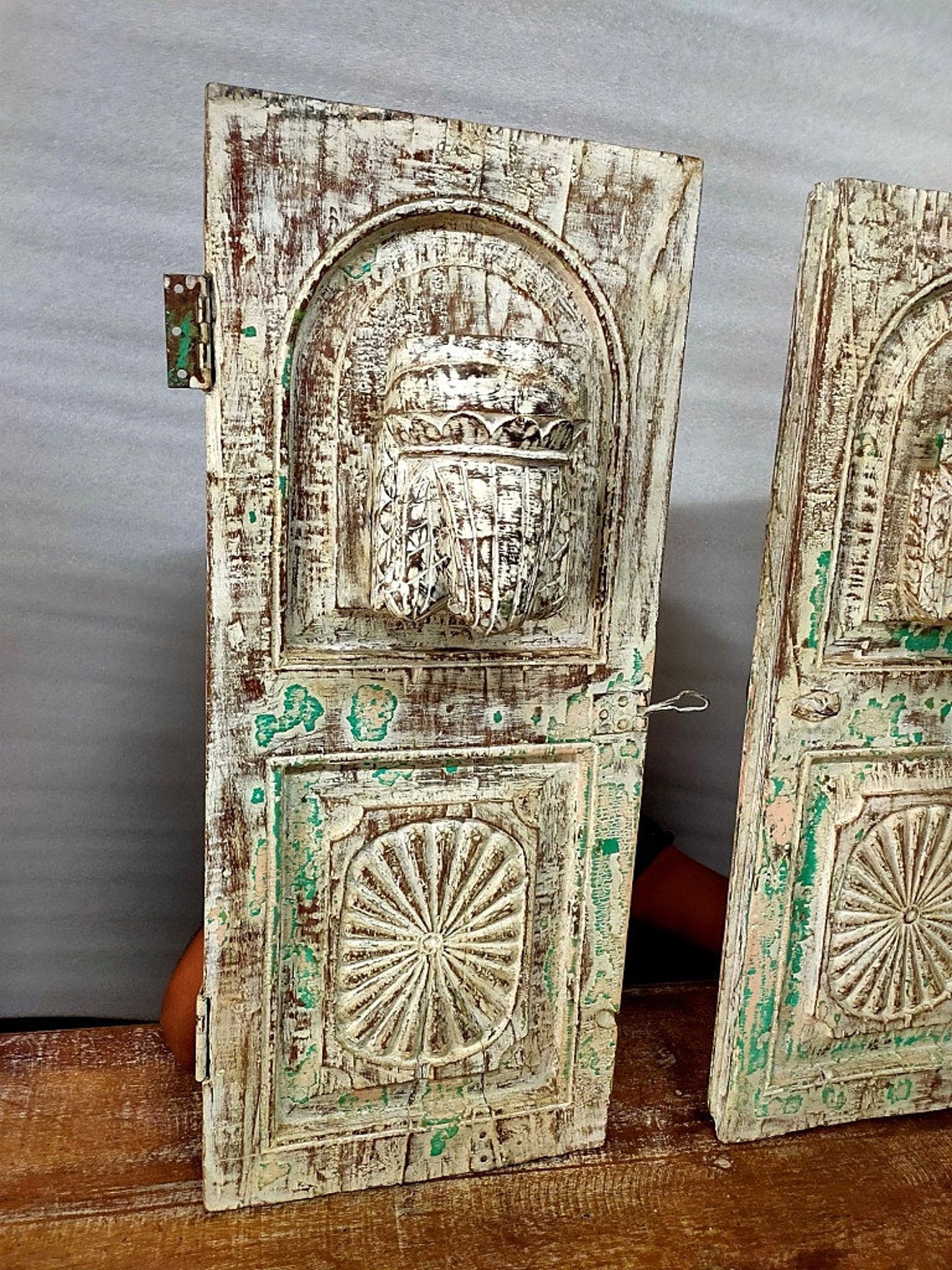 Old Whitewash Finish Statue Holder Unique Wall Hanging Candle - Etsy