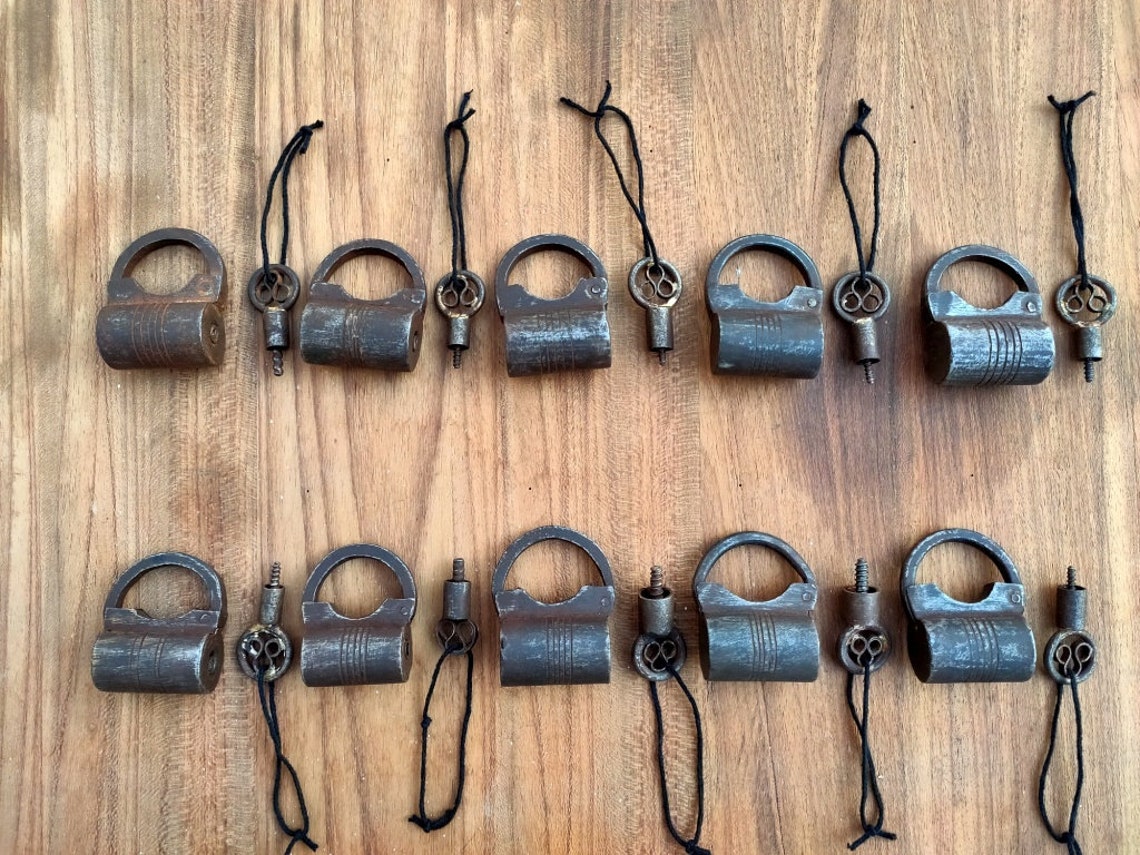 Old Iron Handcrafted Padlock / Antique Iron Padlocks/ Iron - Etsy