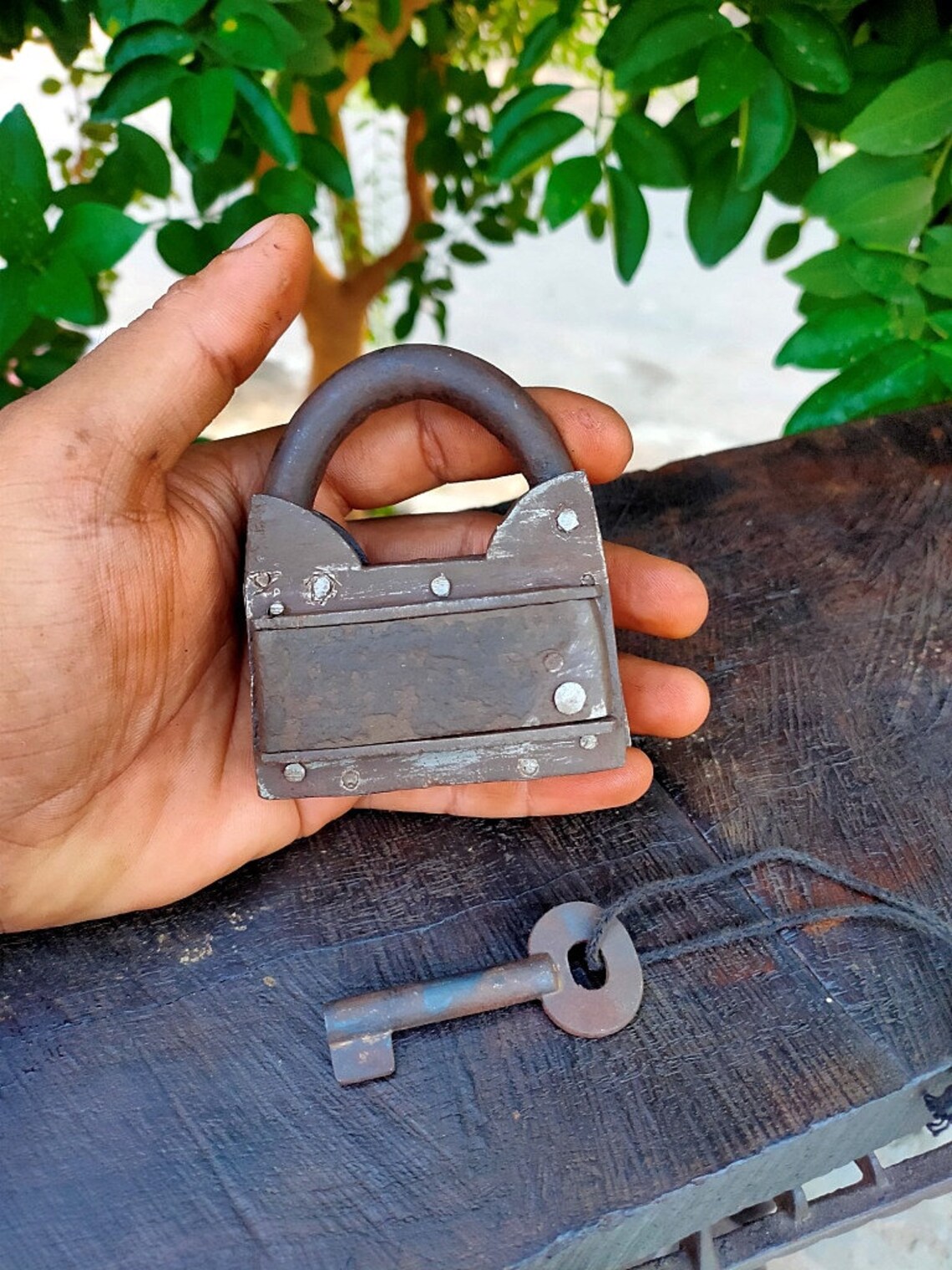 Antique Iron Puzzle Padlock Unique Shape Lock Tricky System | Etsy