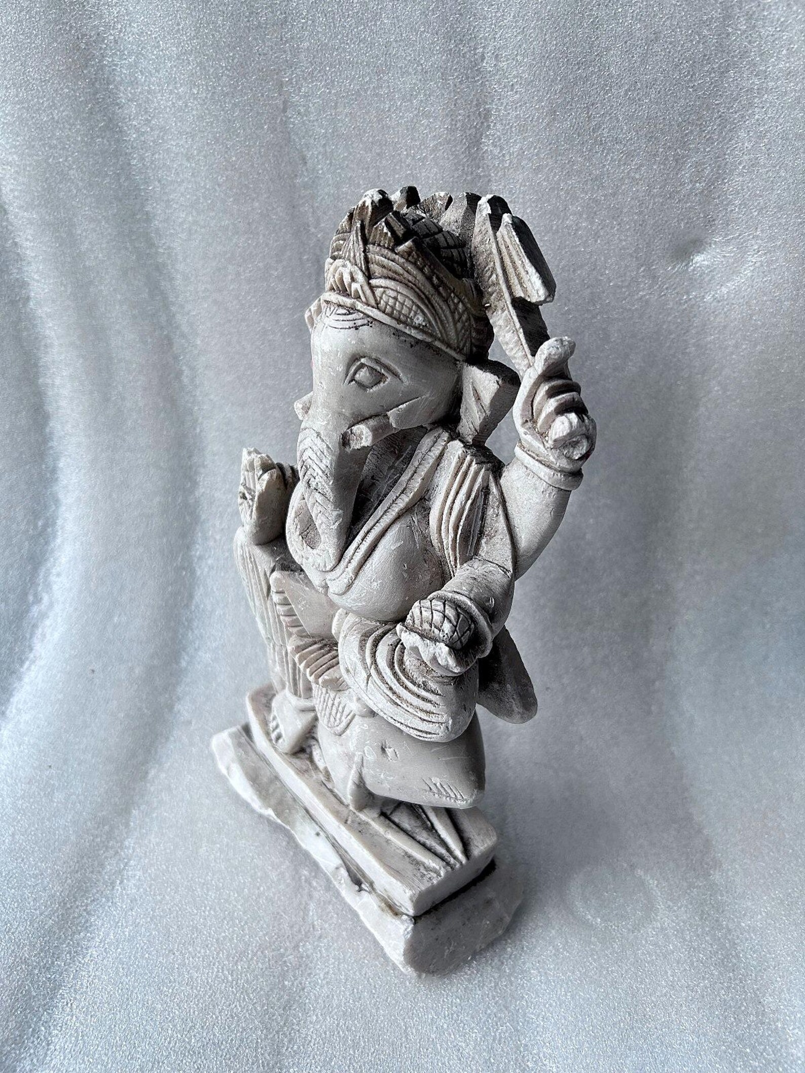 Antique Fine Italian Marble Hindu God Ganesha Statue Old Unique Stone ...