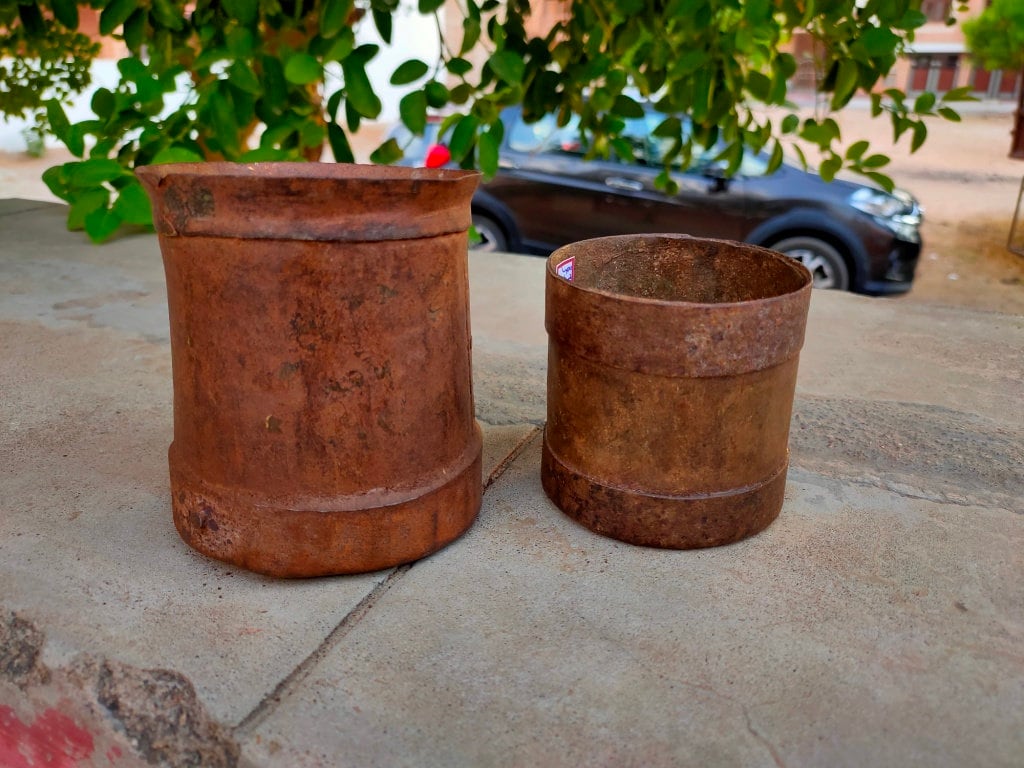 Antique Iron Rice Measurement Pot Hand Forged Rice Measure Pot Indoor ...